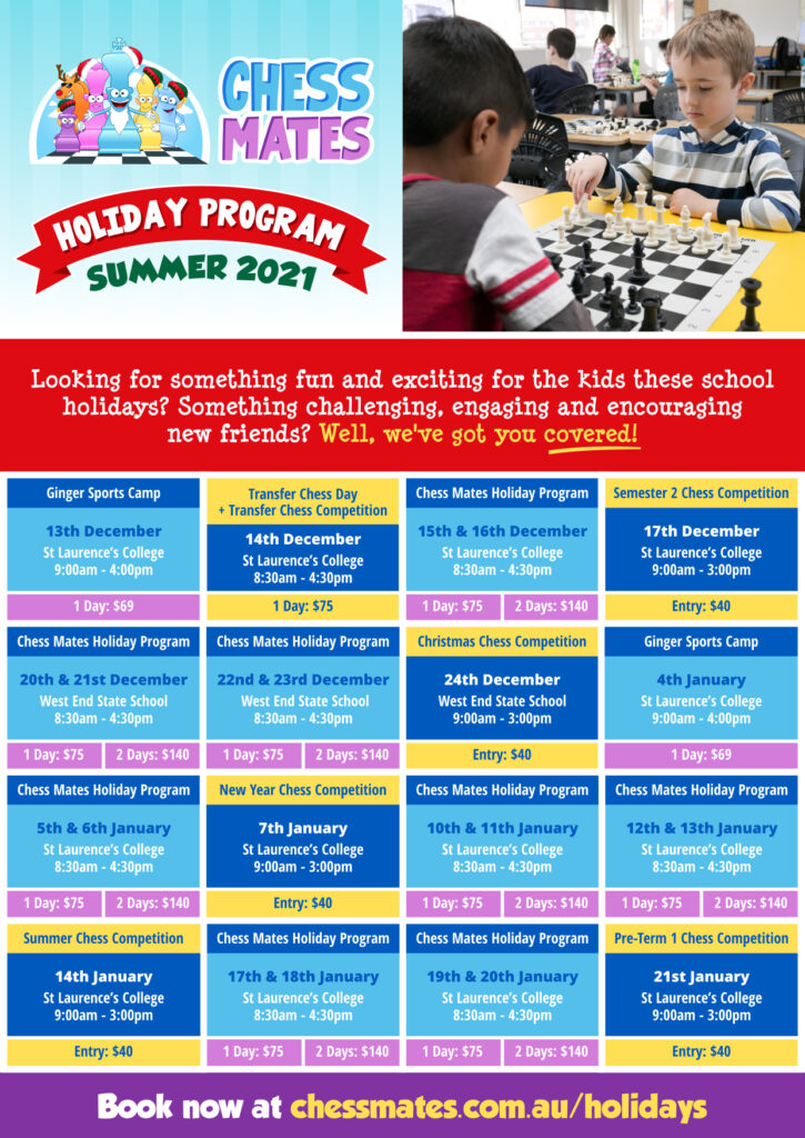 Chess Mates - Holiday Program - Summer 2021-22 - Canterbury College