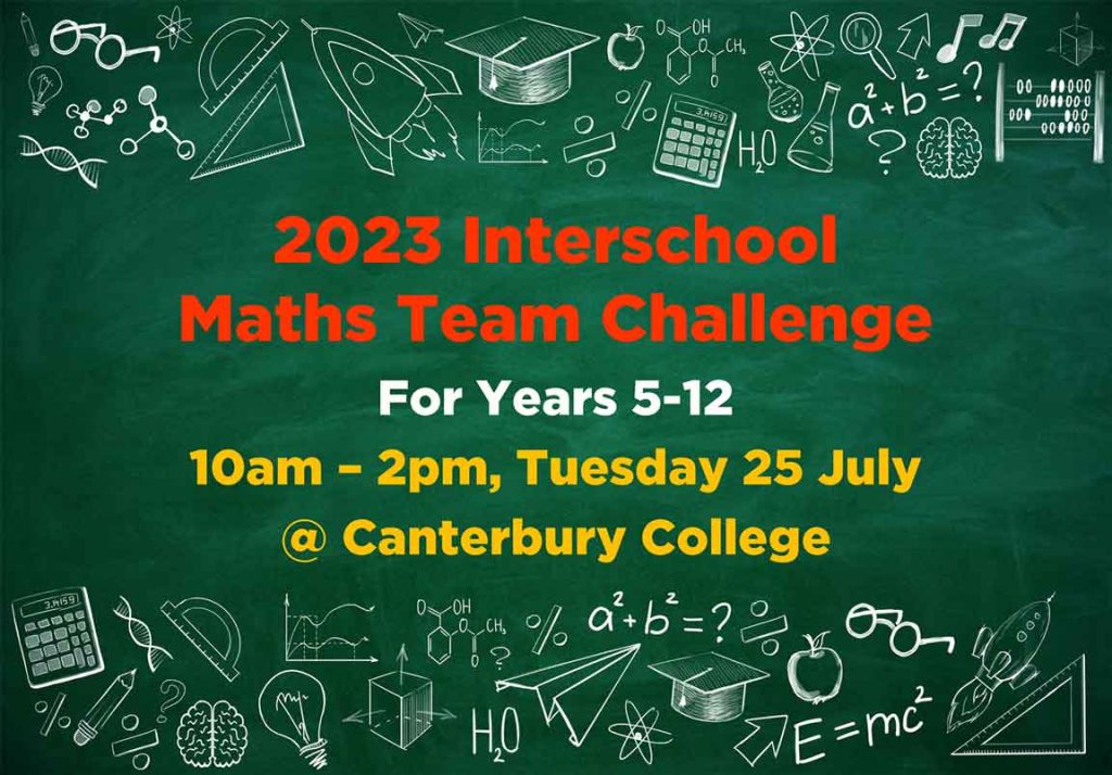 2023 Interschool Maths Team Challenge | 10am - 2pm, Tuesday 25 July ...