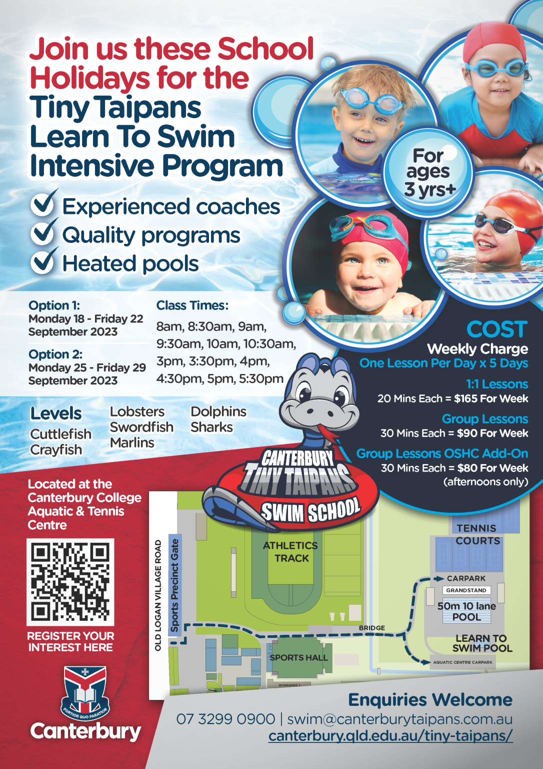 2023 September School Holidays: Tiny Taipans Learn To Swim Intensive ...
