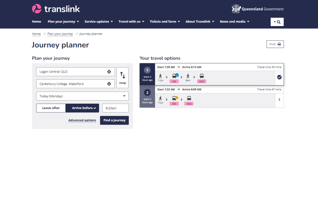 Bus Routes - Canterbury College