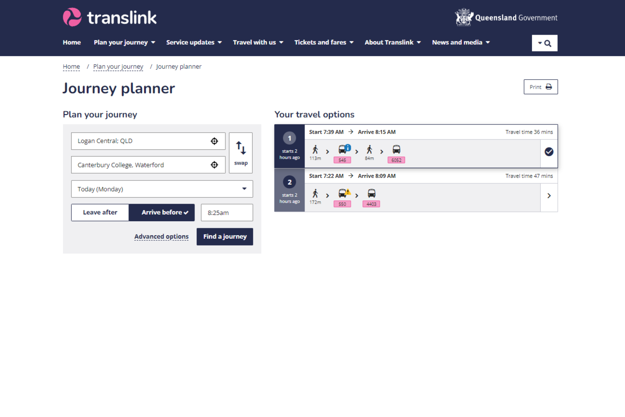 Bus Routes - Canterbury College