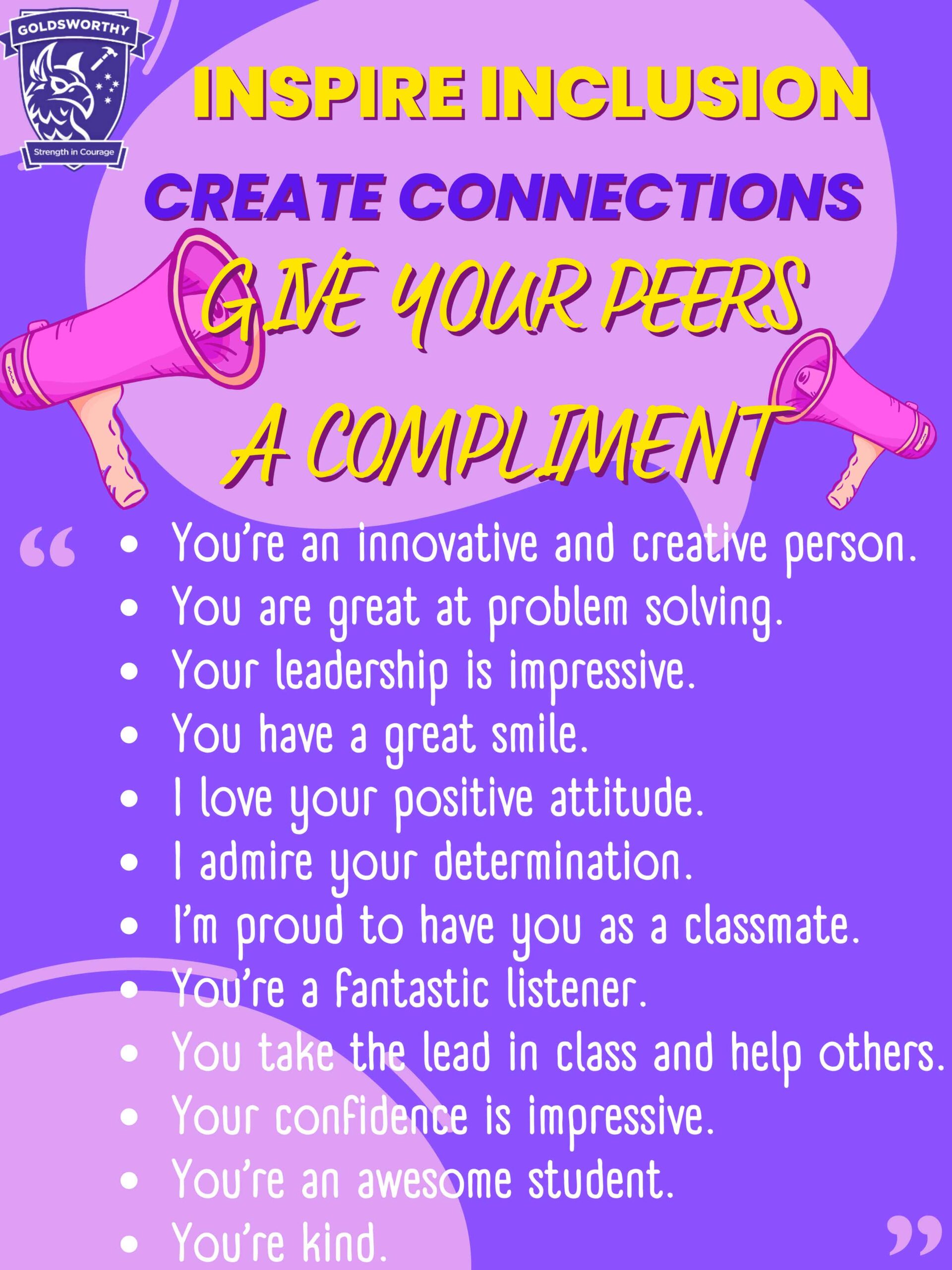 Goldsworthy House 'Inspire Inclusion' Student Led Workshops ...