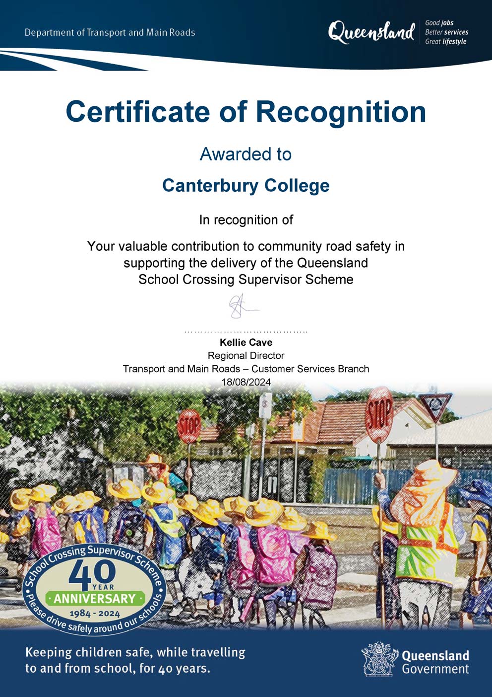 Celebrating Queensland's School Crossing Supervisors’ 40 Years Service ...