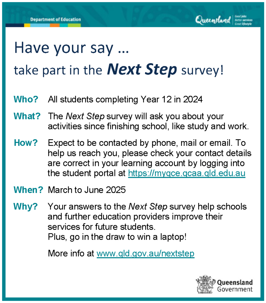 ‘Next Step’ Year 12 Completers / Graduates Survey | Advance Notice For ... ‘Next Step’ Year 12 Completers / Graduates Survey | Advance Notice For ...